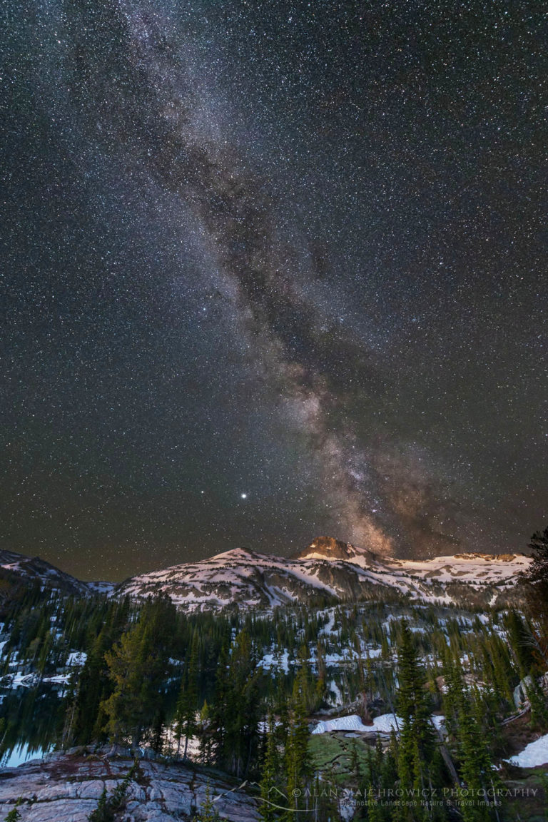 Milky Way over Eagle Cap Wilderness Oregon - Alan Majchrowicz Photography